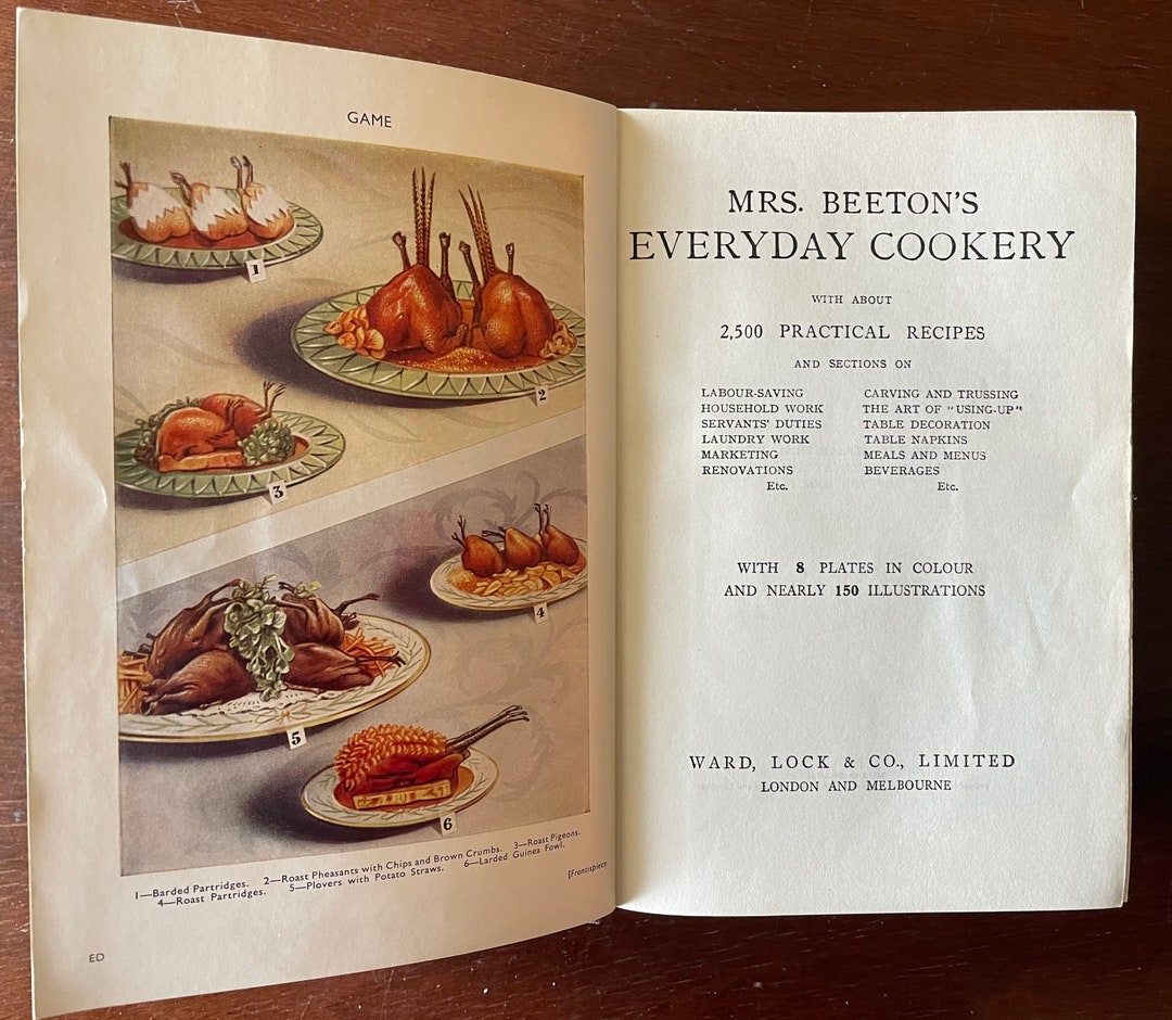 Mrs Beeton’s Everyday Cookery Book. Vintage English Cookery Book ...