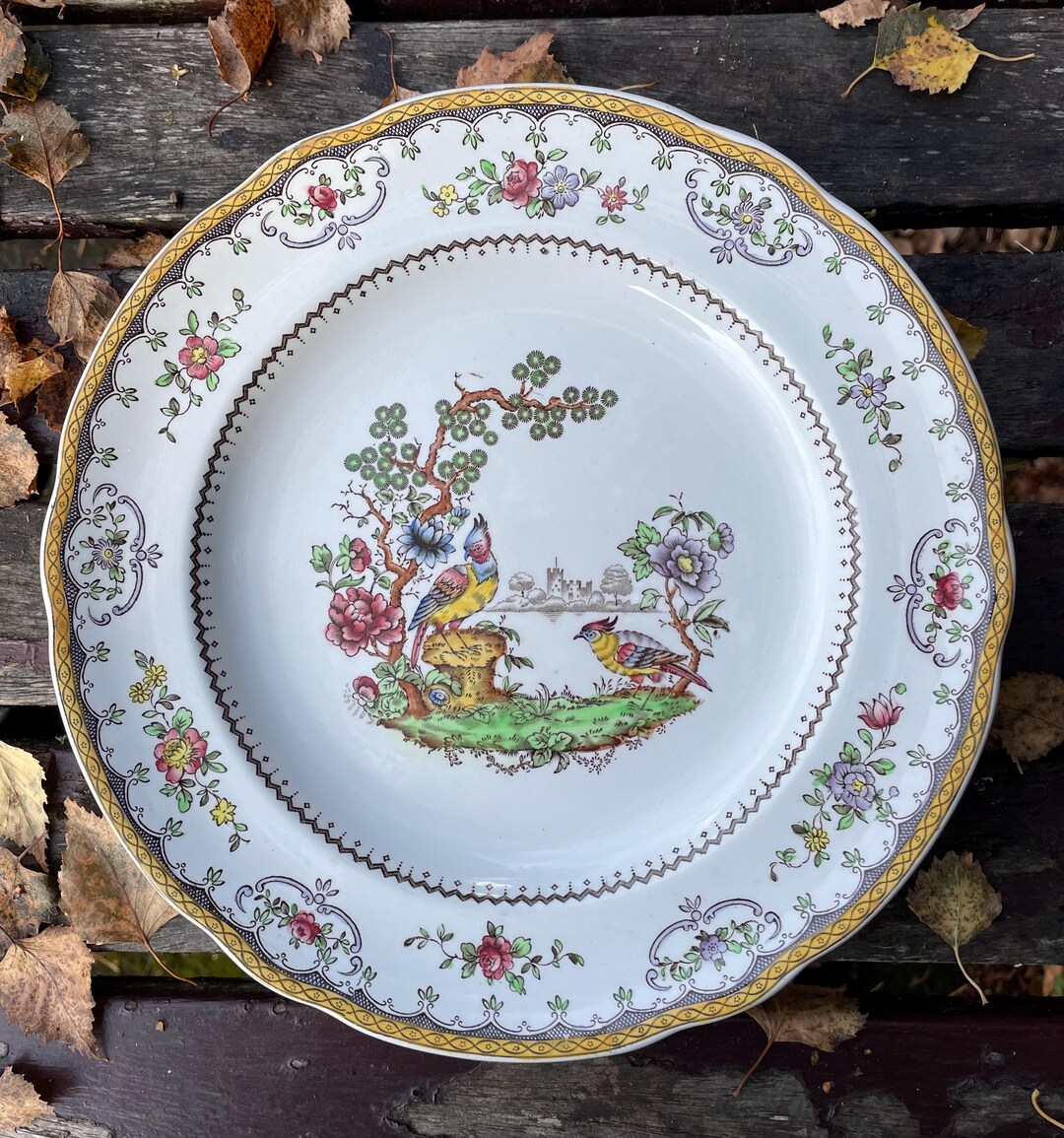 SPODE Copeland CHELSEA Pattern Plates. Bone China Bird Garden ...