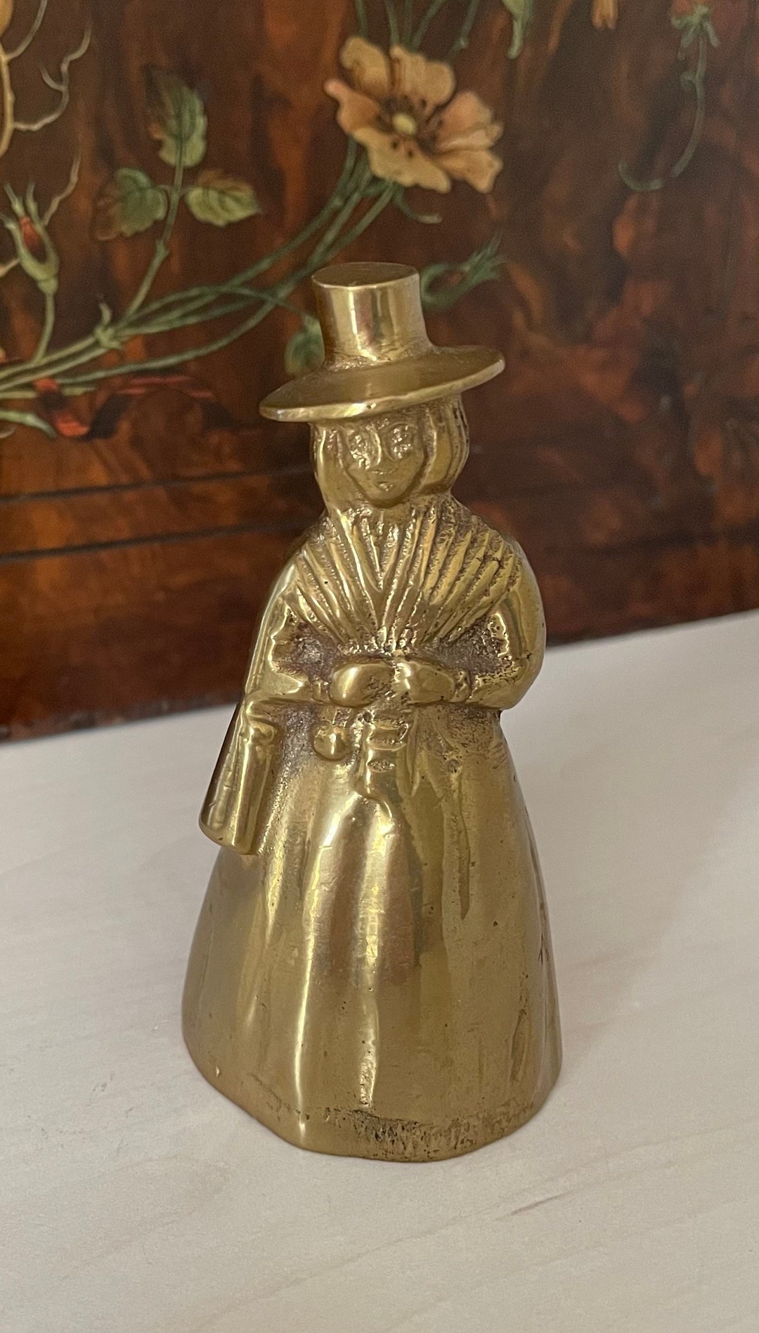Brass Welsh Lady Heavy Solid Brass Hand/desk/table Bell. Welsh Lady in ...