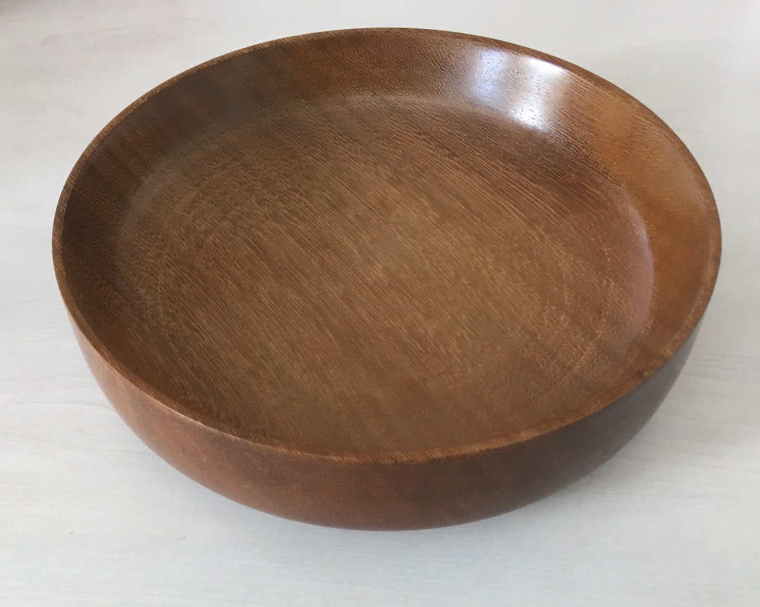Wood Turned Sapele Hand Made Bowl. 9" Diameter Wooden Bowl. - Etsy