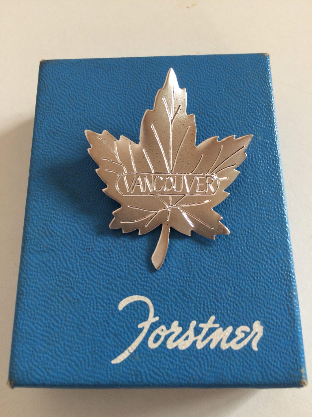 Vintage Forstner Sterling Silver Maple Leaf Brooch, Vancouver Etched ...