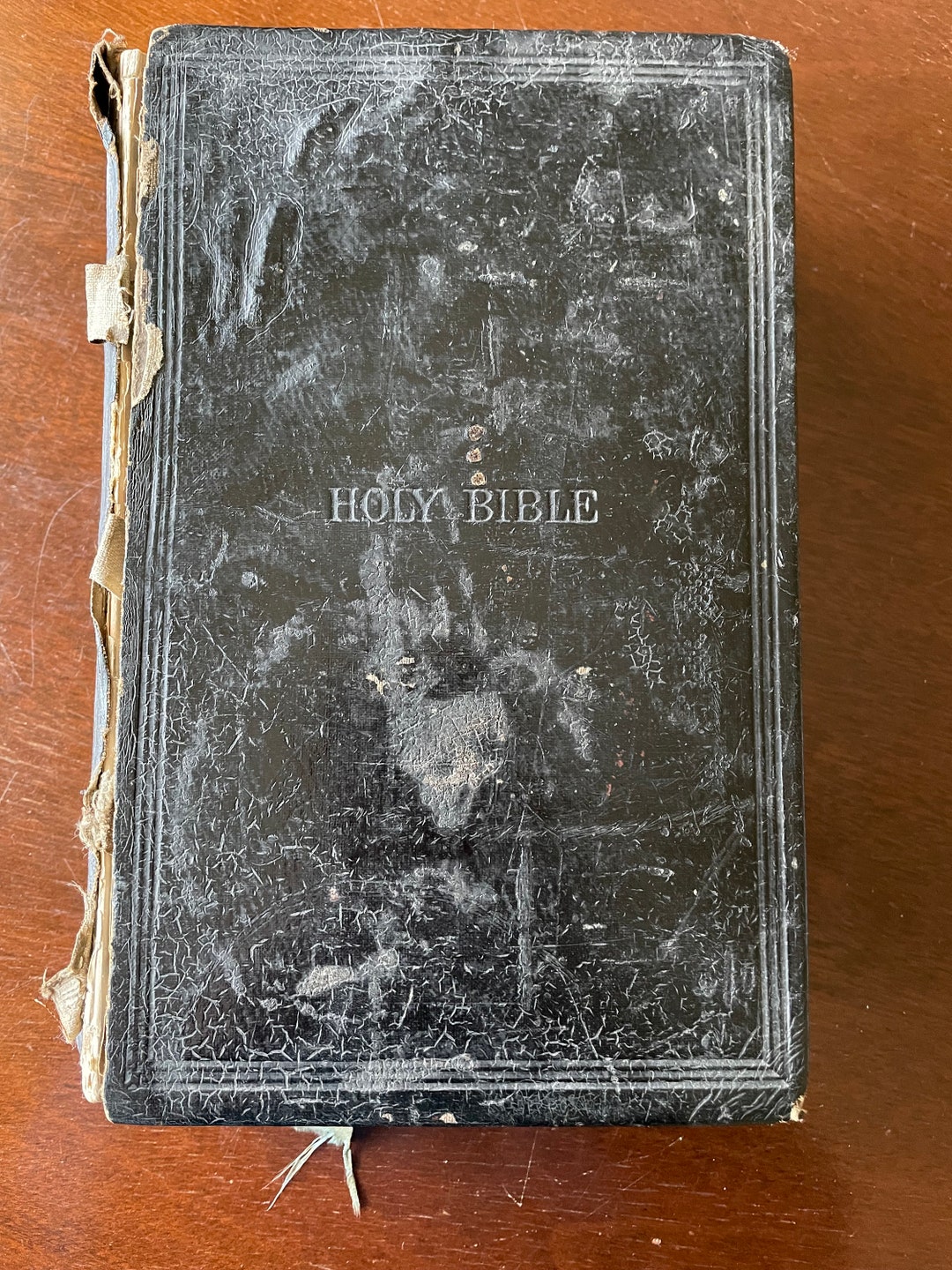 Antique Victorian Holy Bible. Large Family Bible Containing Old and New ...