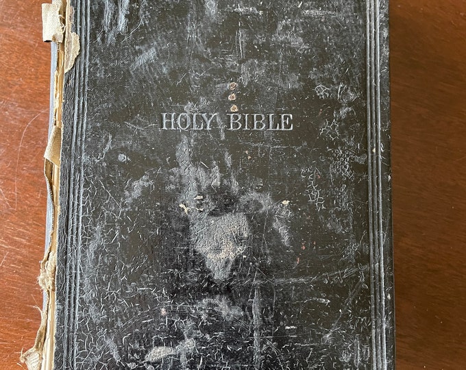 Antique Victorian Holy Bible. Large Family Bible Containing Old and New ...