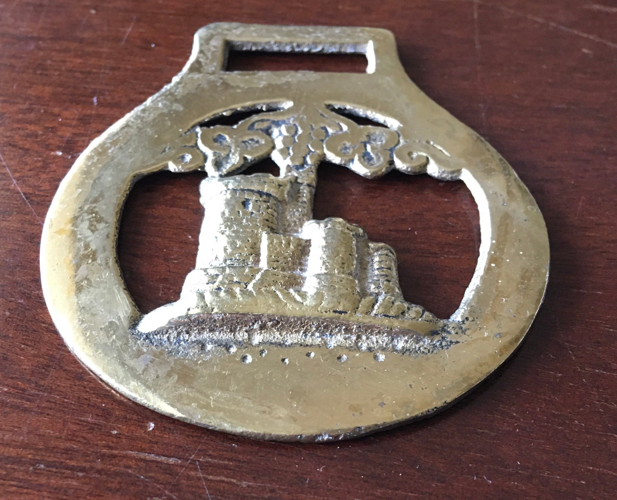 Vintage Horse Brass Medallion Decorated with an English Castle | Etsy