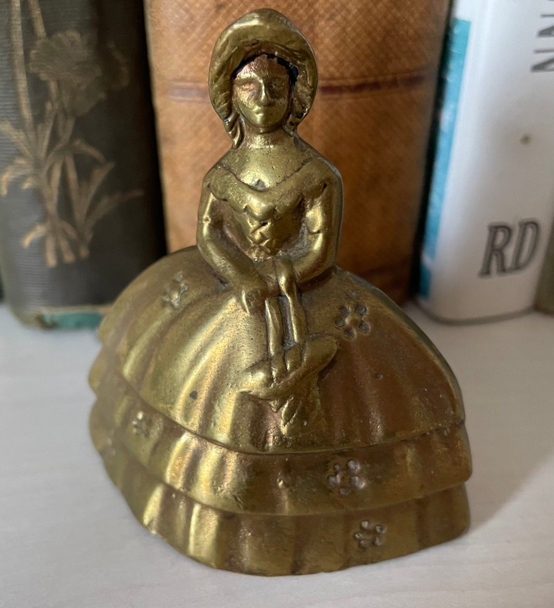 Vintage Brass Crinoline Lady Bell, Southern Belle Desk Bell - Etsy