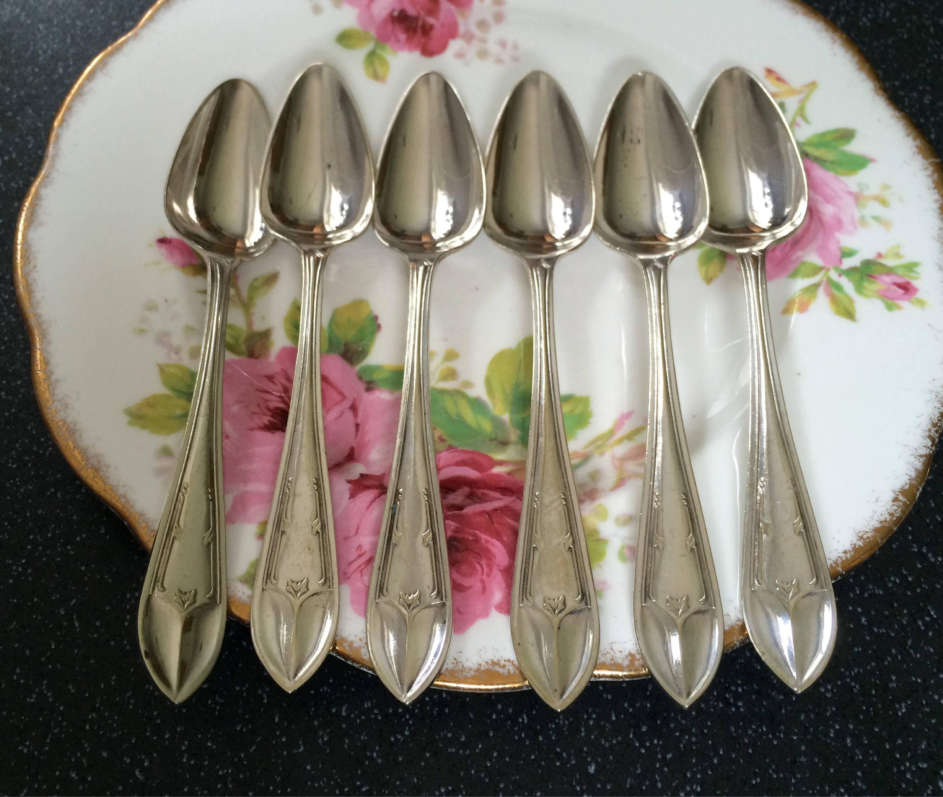 Dining & Serving EPNS 6 Spoons Vintage Spoons Set Flatware & Silverware ...