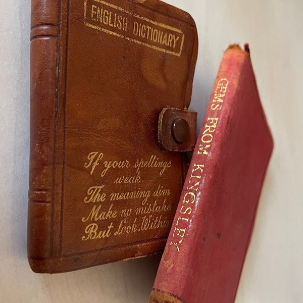 Leather Bound Vintage Dictionary - Etsy