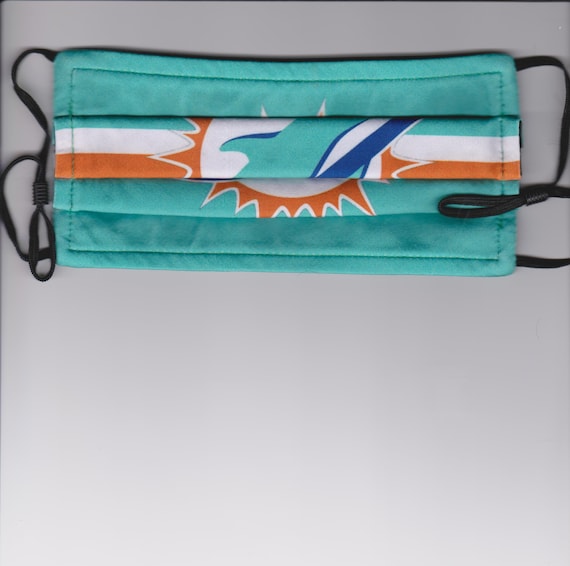 Miami Dolphins Face Mask/covering Team Logo and Color - Etsy