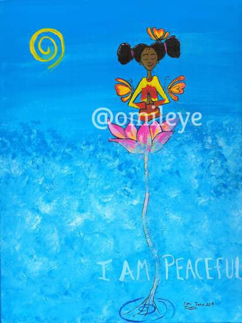 I Am Peaceful Mindful Affirmation Artwork Print From Peace Am - Etsy