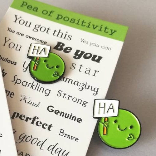 Pea of Positivity Enamel Pin Cute Green Pea Positive Enamel - Etsy