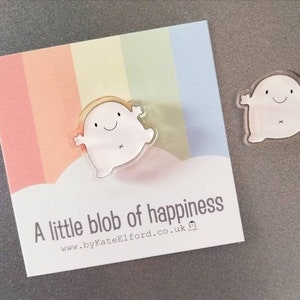 A Little Blob of Happiness Magnet, Tiny Recycled Acrylic, Mini Cute ...