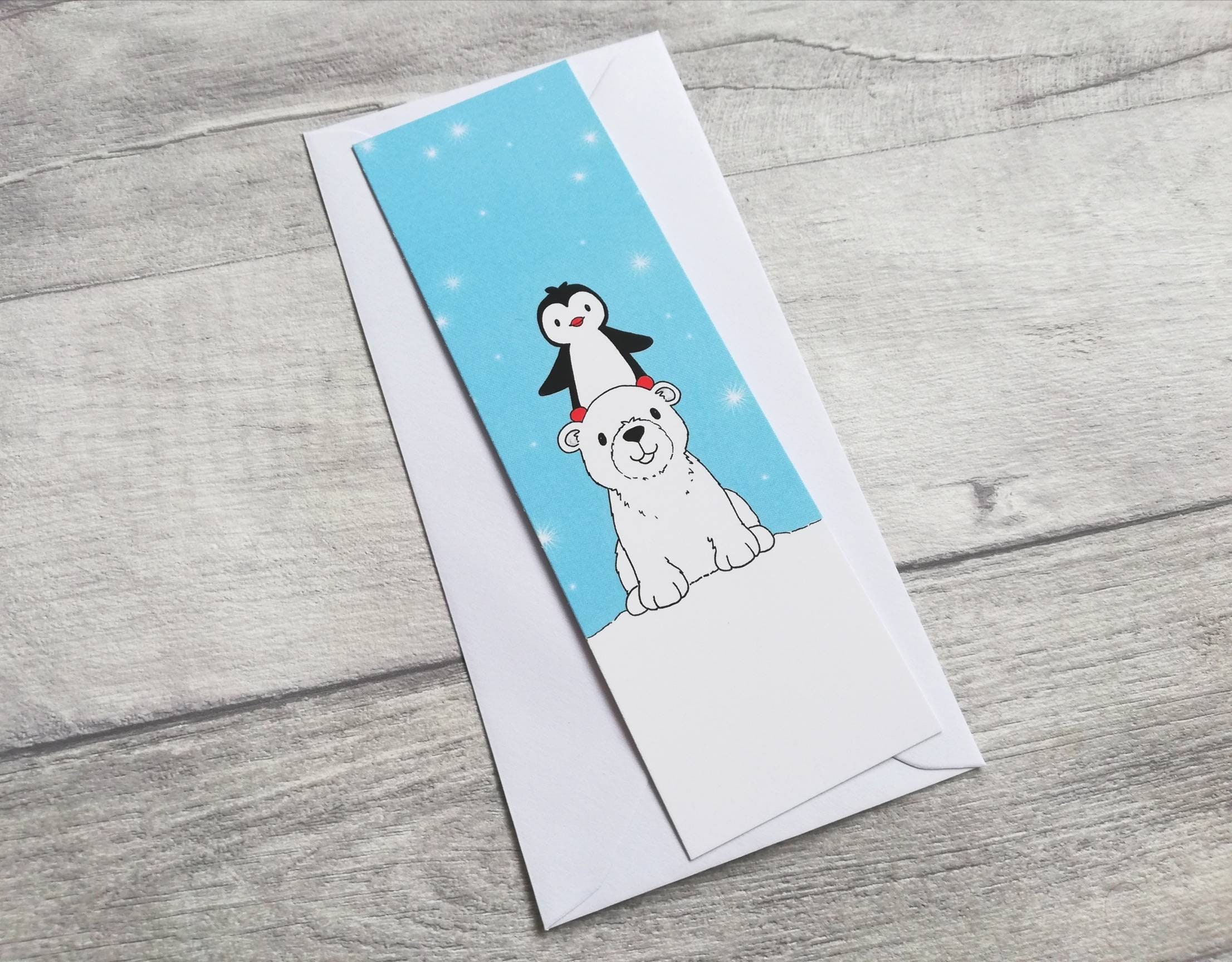 Penguin and Polar Bear Bookmark Penguin Page Marker Polar - Etsy UK