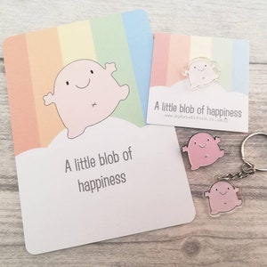 A Little Blob of Happiness Magnet, Tiny Recycled Acrylic, Mini Cute ...