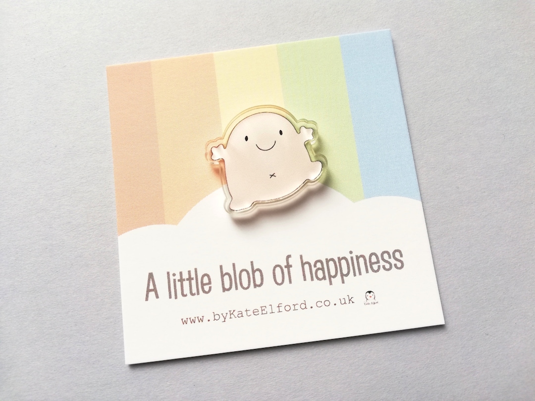 A Little Blob of Happiness Magnet, Tiny Recycled Acrylic, Mini Cute ...