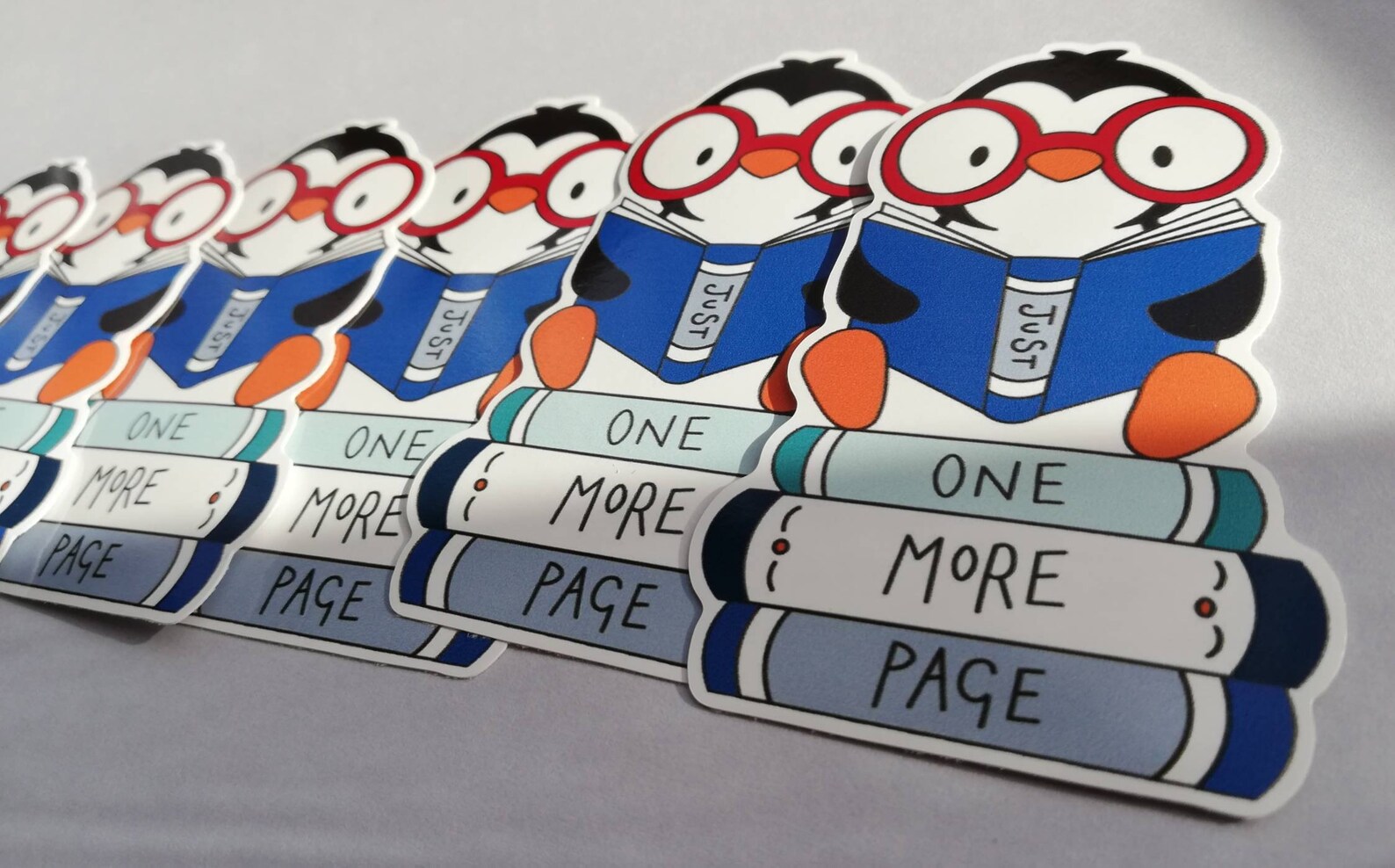 Penguin Vinyl Sticker Book Penguin Sticker Just One More | Etsy