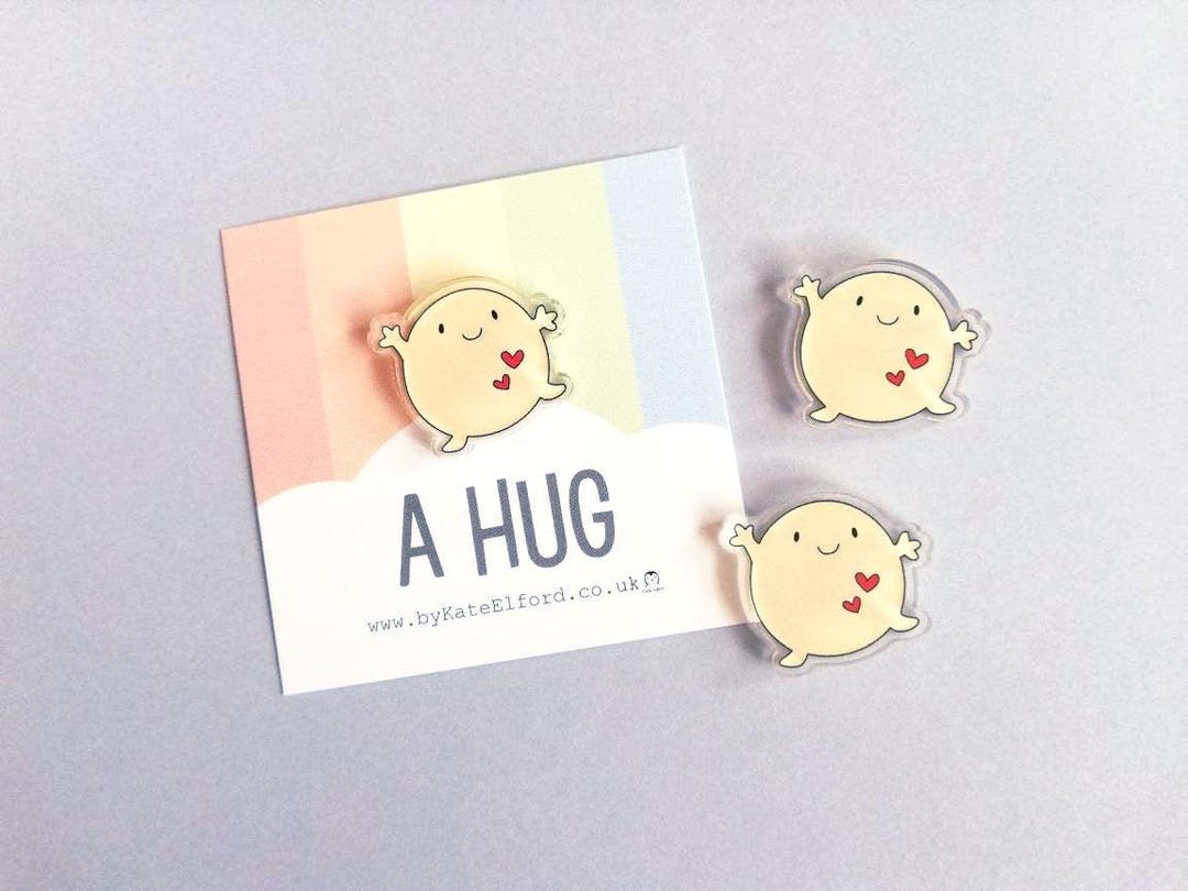 A Hug Magnet - Cute Mini Positive Fridge Magnet, Tiny, Supportive Gift ...