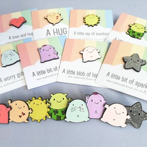A Love and Hug Mini Magnet, Cute Positive Heart, Tiny Fridge Magnet ...