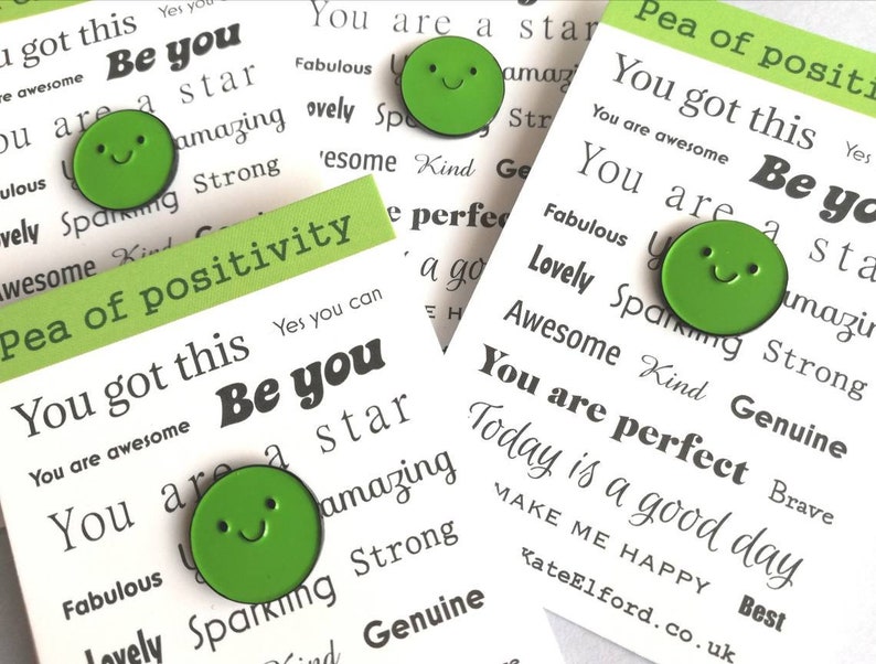 Pea of positivity enamel pin cute green pea positive enamel | Etsy
