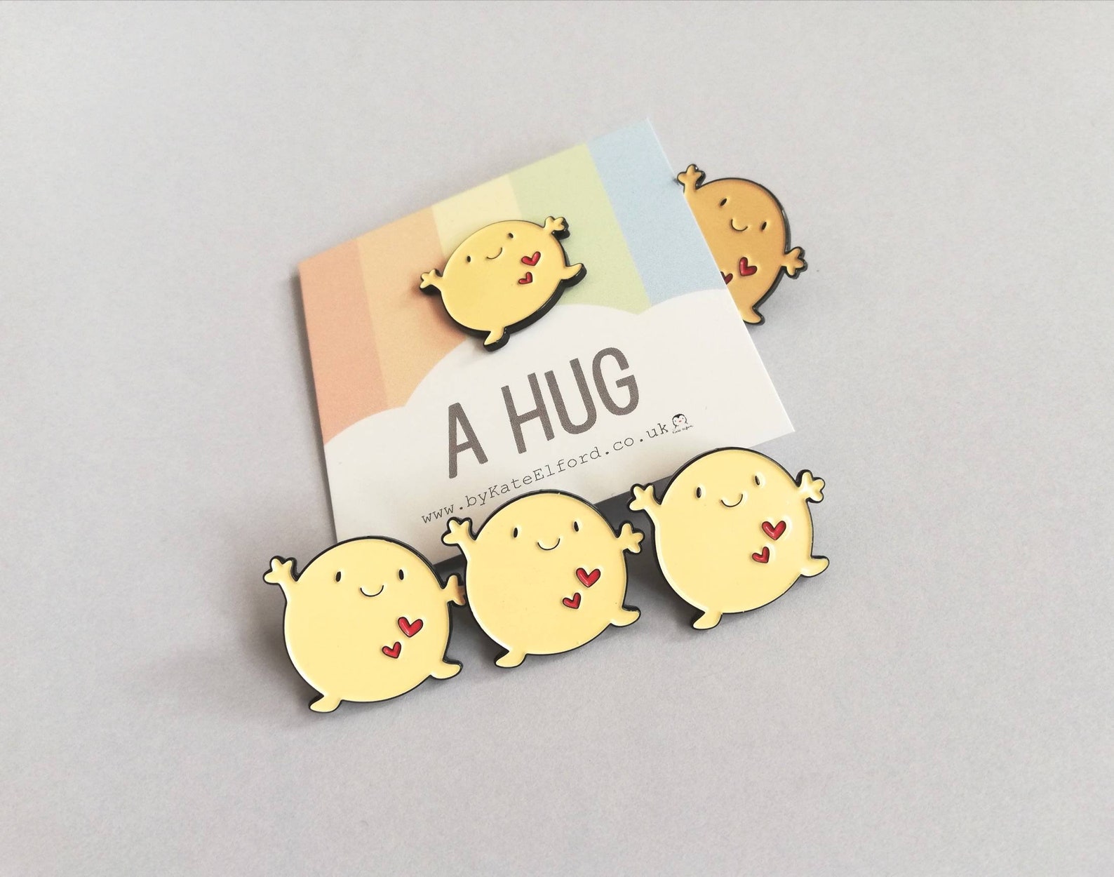 A Hug Enamel Pin Cute Happy Blob Positive Enamel Brooch - Etsy UK