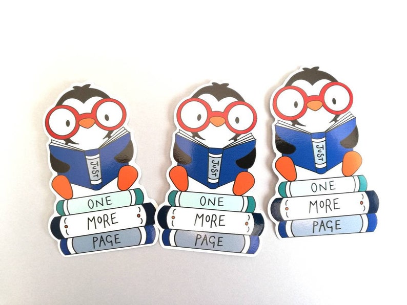 Penguin Vinyl Sticker Book Penguin Sticker Just One More - Etsy