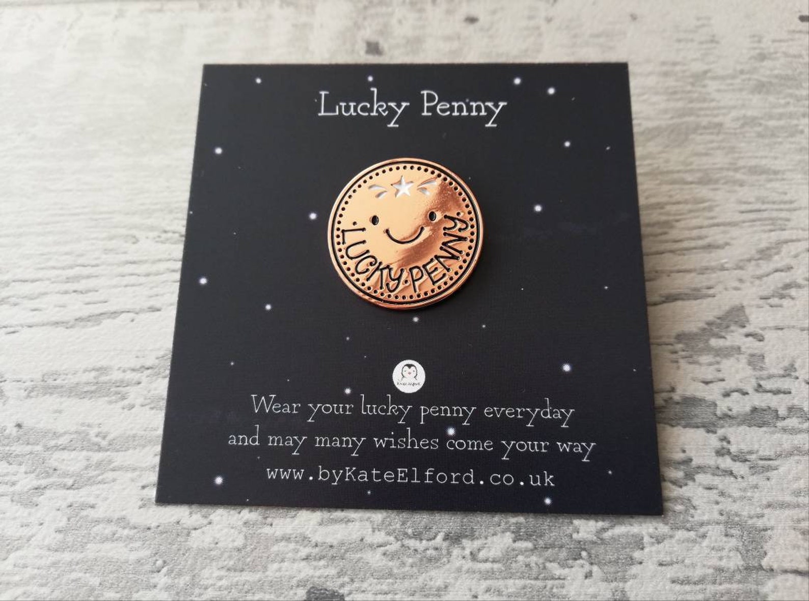 Lucky penny enamel pin good luck enamel badge enamel brooch | Etsy
