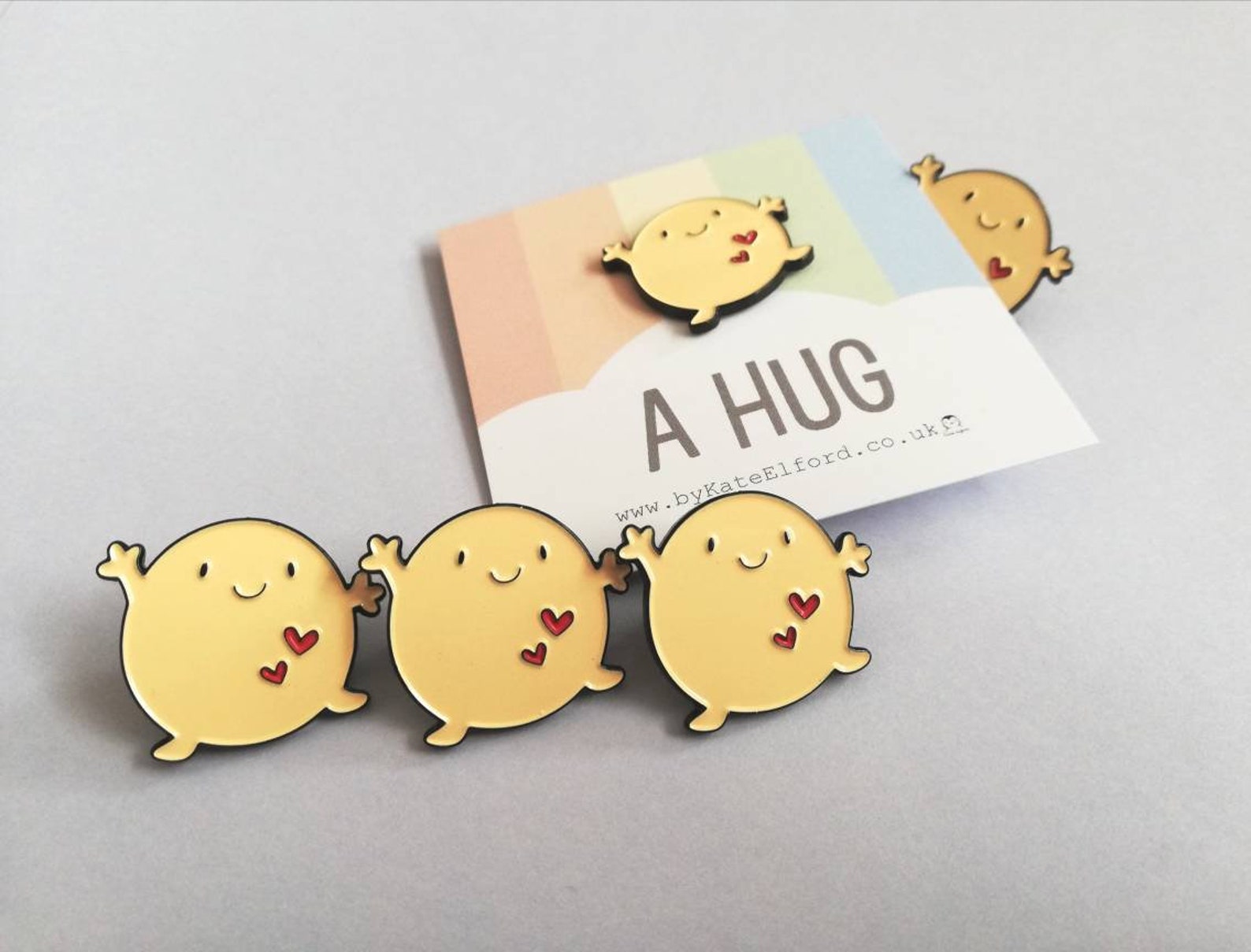 A Hug Enamel Pin Cute Happy Blob Positive Enamel Brooch - Etsy UK