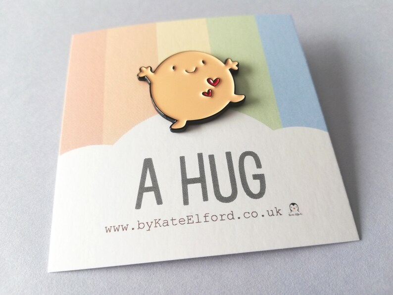 Hug Enamel Pin – Supportive, Friendship Gift - Etsy UK