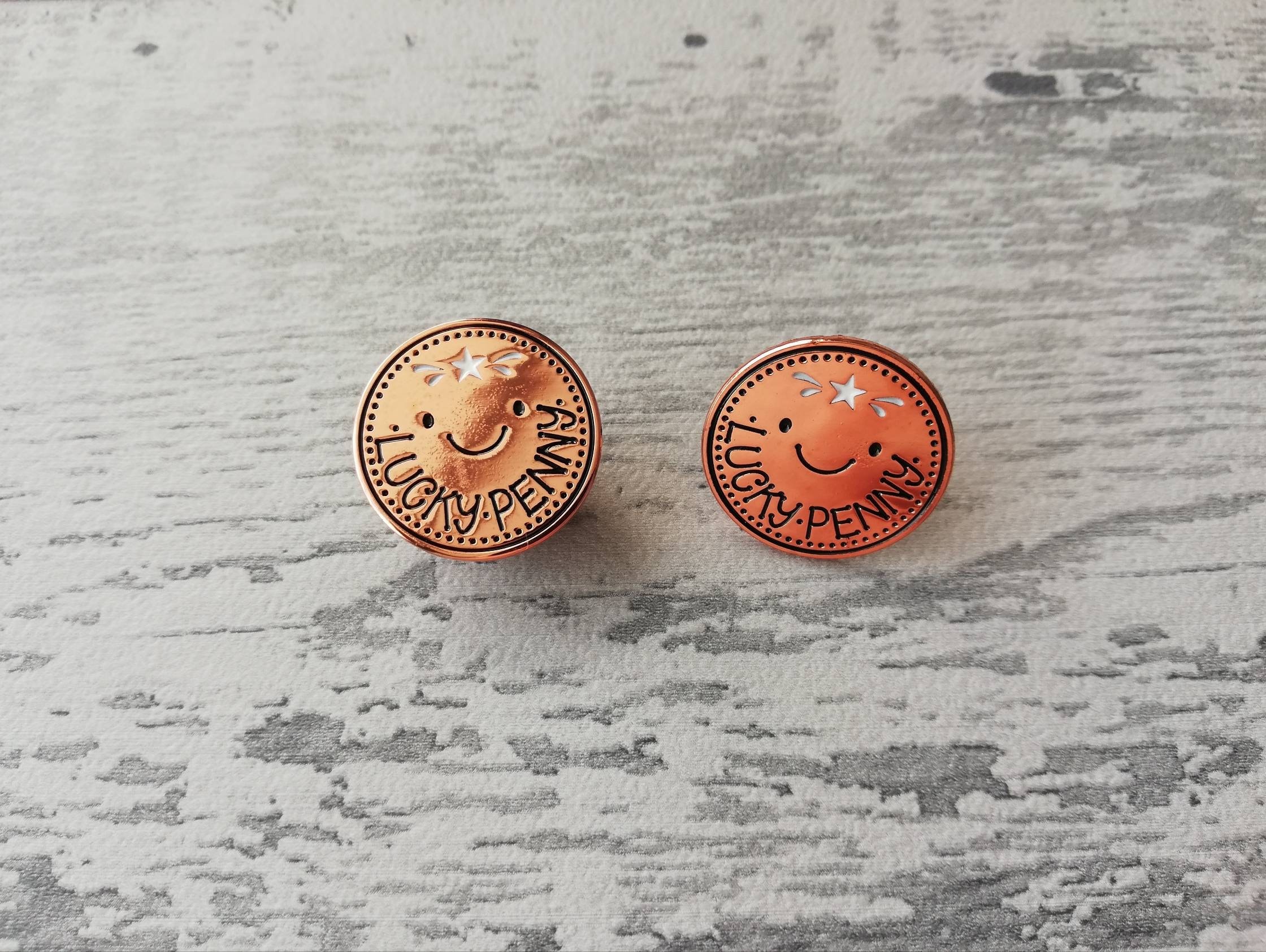 Lucky Penny Enamel Pin Good Luck Enamel Badge Enamel Brooch - Etsy UK