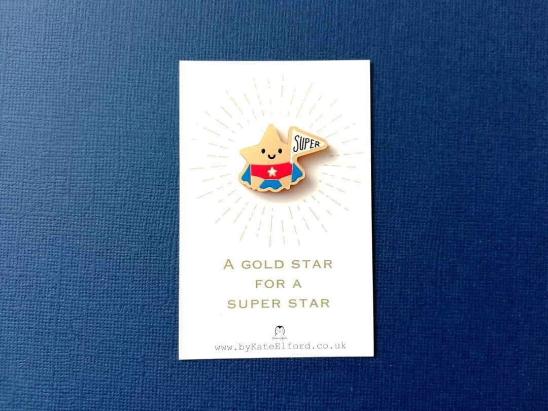 Super Star, Gold Magnet - Teeny Tiny Cute Happy, Positive Gift, Well ...