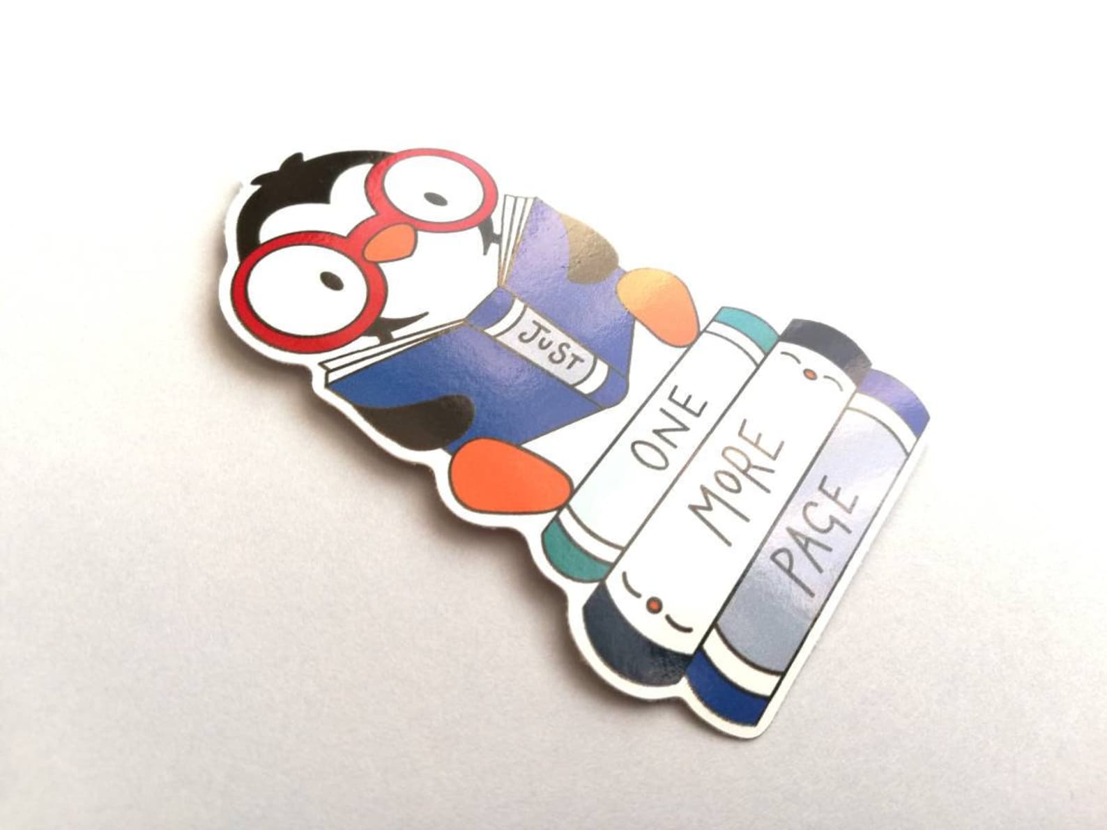 Penguin Vinyl Sticker Book Penguin Sticker Just One More | Etsy