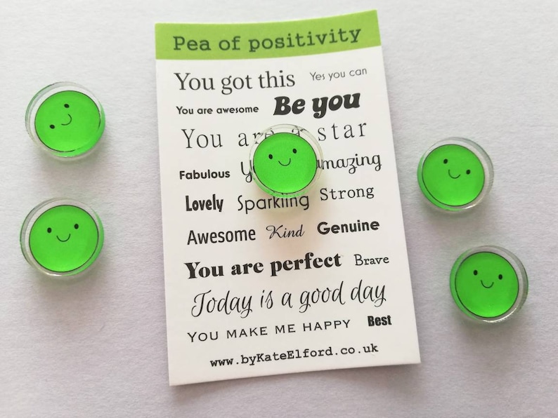 Pea of Positivity Magnet - the Original Pea, Tiny Recycled Acrylic ...