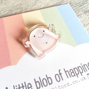A Little Blob of Happiness Magnet, Tiny Recycled Acrylic, Mini Cute ...
