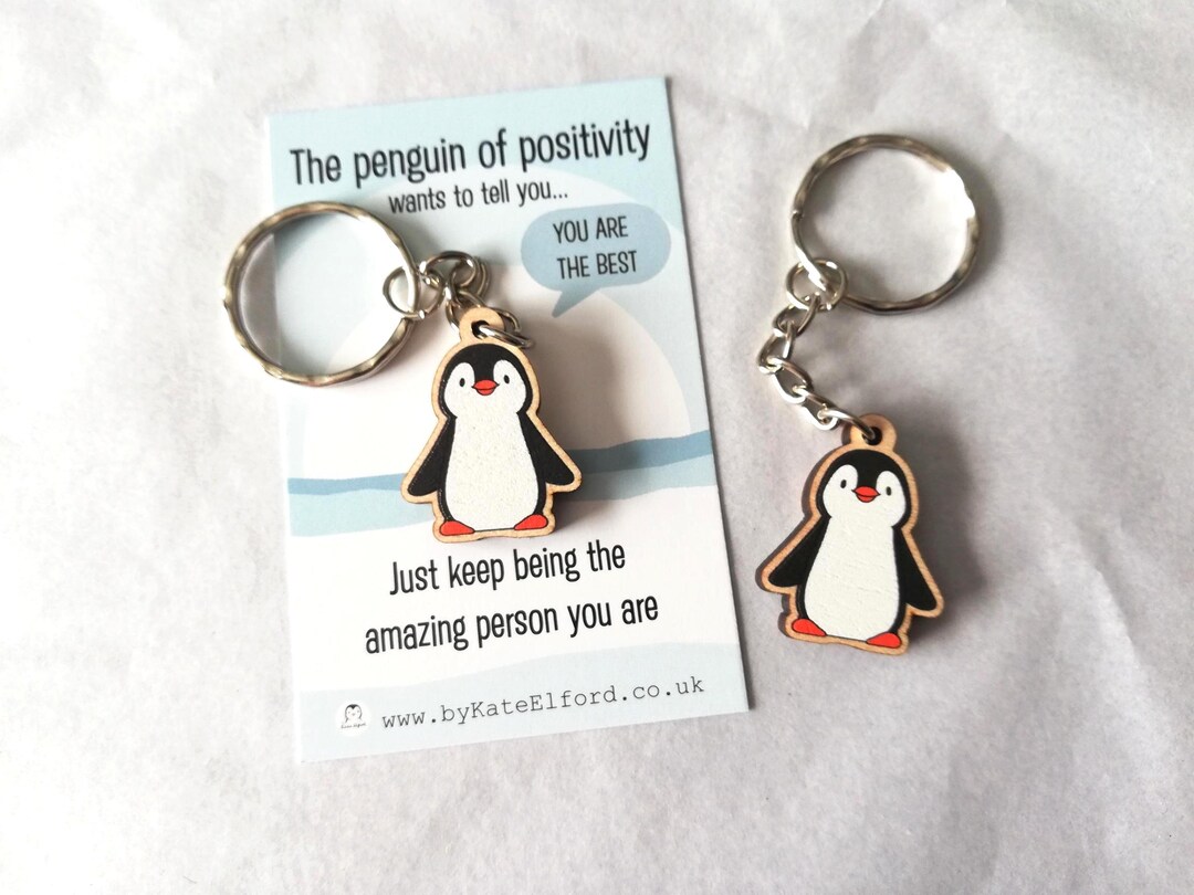 Penguin of Positivity Mini Keyring - Keep Being the Amazing Person You ...