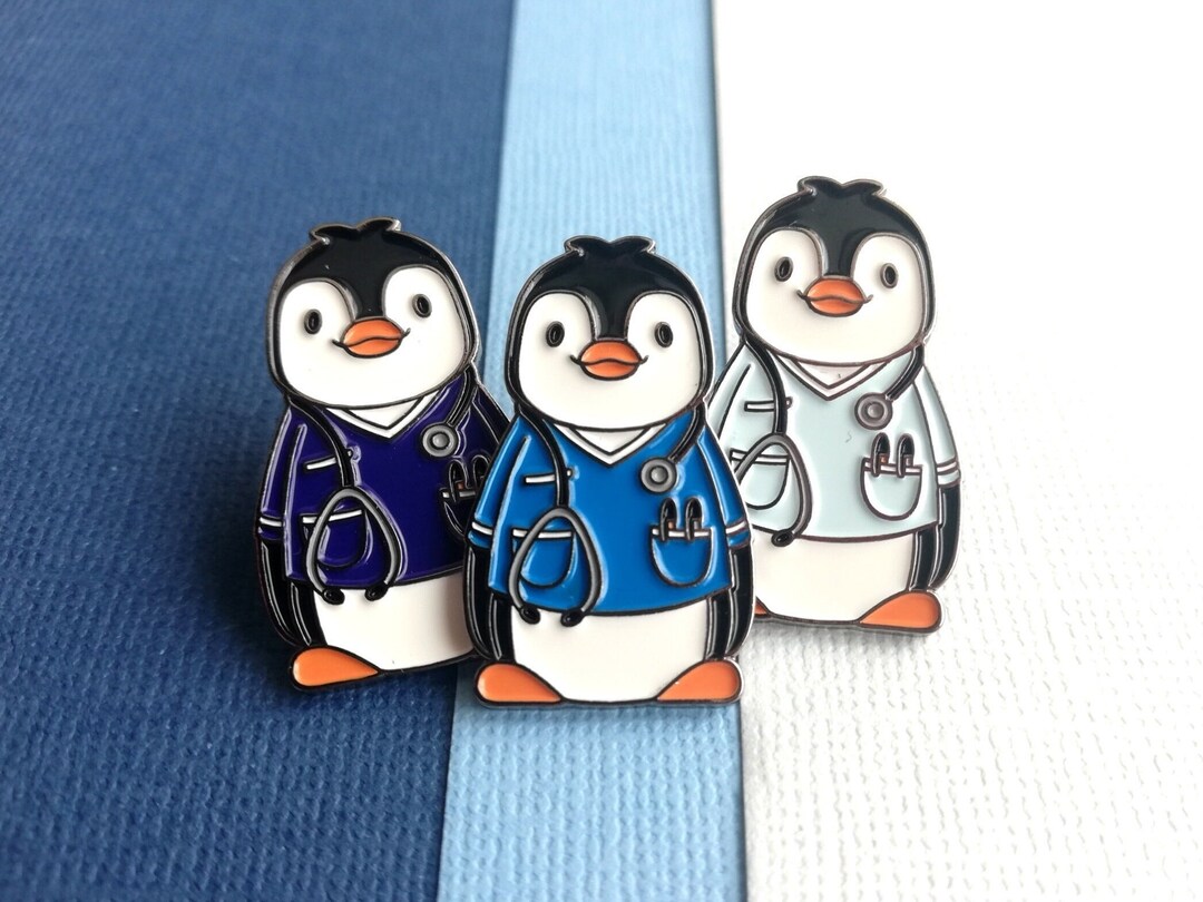 Penguin Nurse Enamel Pin - Boo the Penguin, Doctor, Care Giver Gift - Etsy