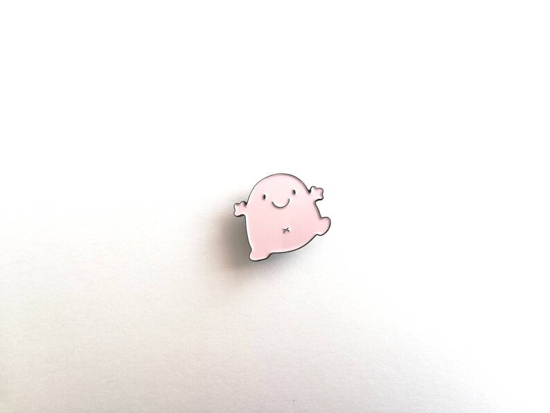 A Little Blob of Happiness Enamel Pin Cute Pink Blob | Etsy