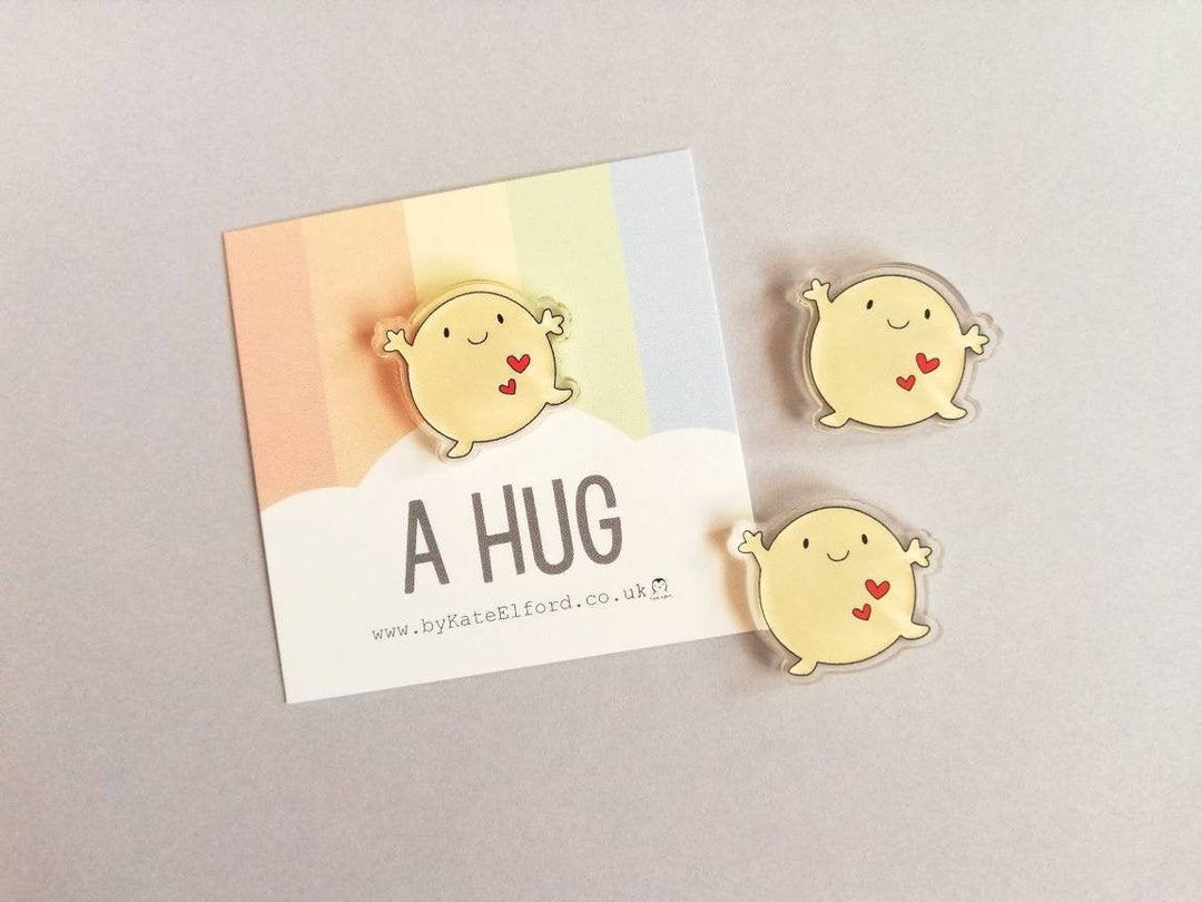 A Hug Magnet, Cute Mini Positive Fridge Magnet, Tiny, Friendship ...