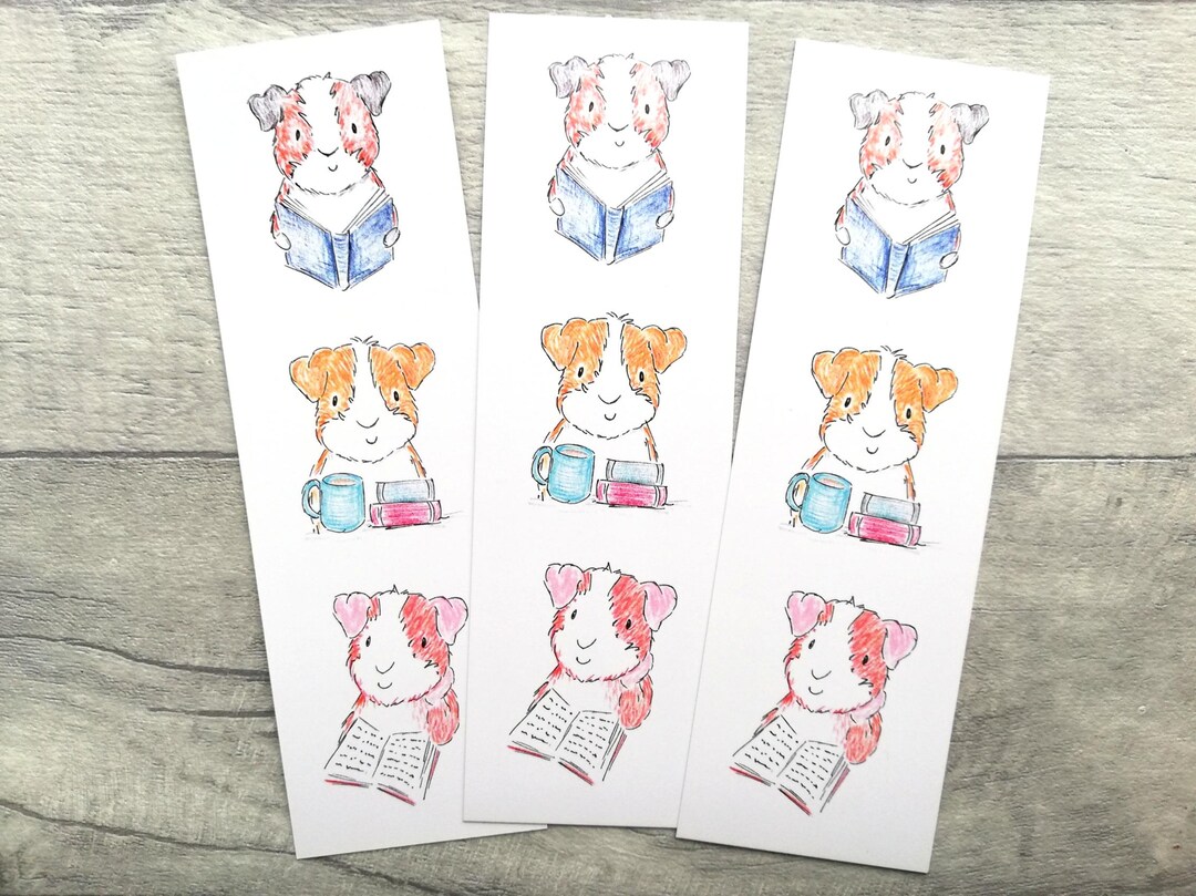 Guinea Pig Bookmark, Cavy Page Marker, Bookmark Gift, Book Lover, Book ...