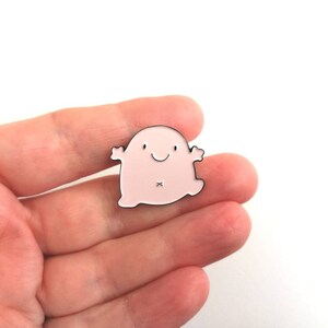 A Little Blob of Happiness Enamel Pin, Cute Pink Blob, Positive Enamel ...