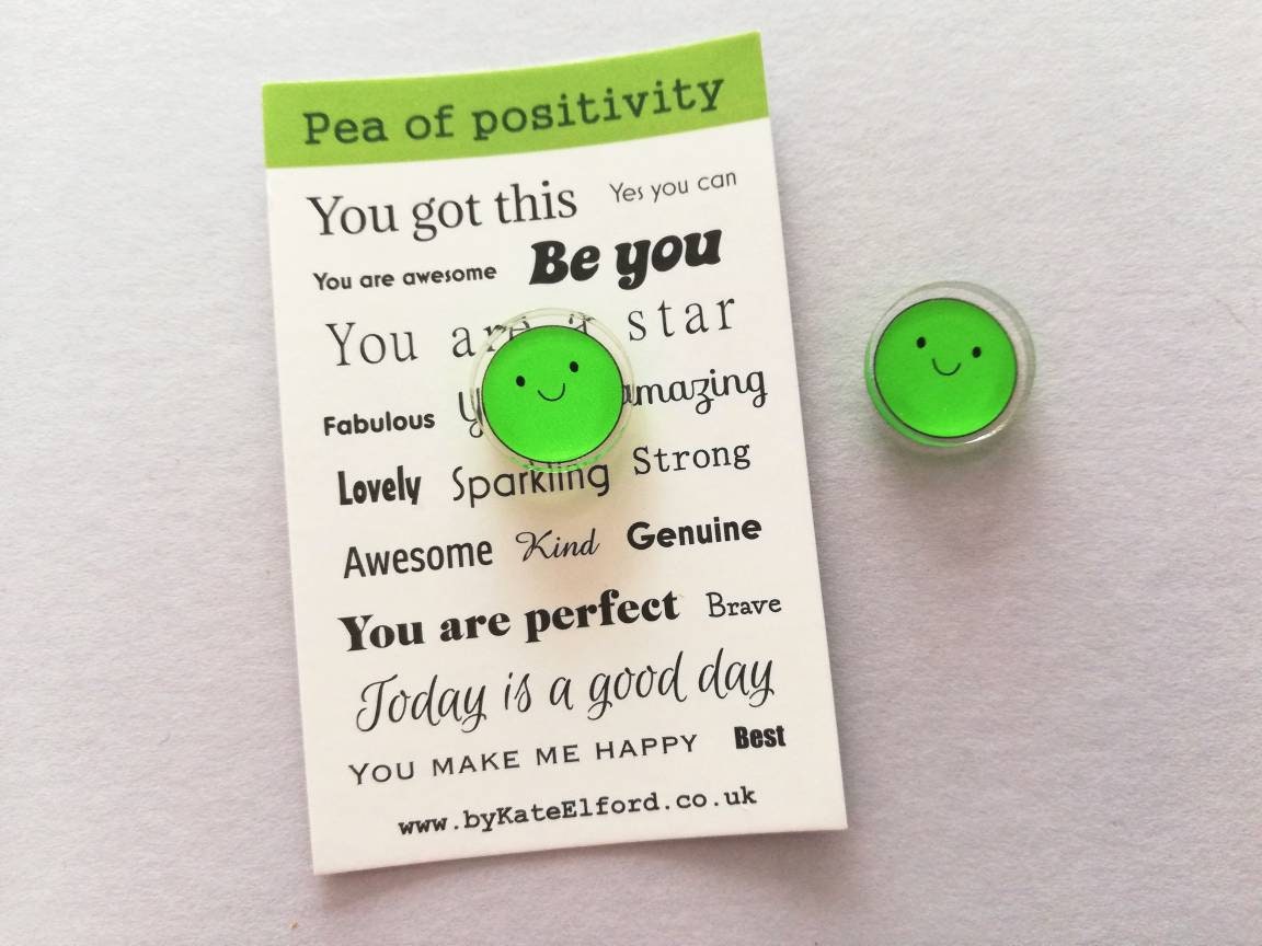 Pea of Positivity Magnet - the Original Pea, Tiny Recycled Acrylic ...