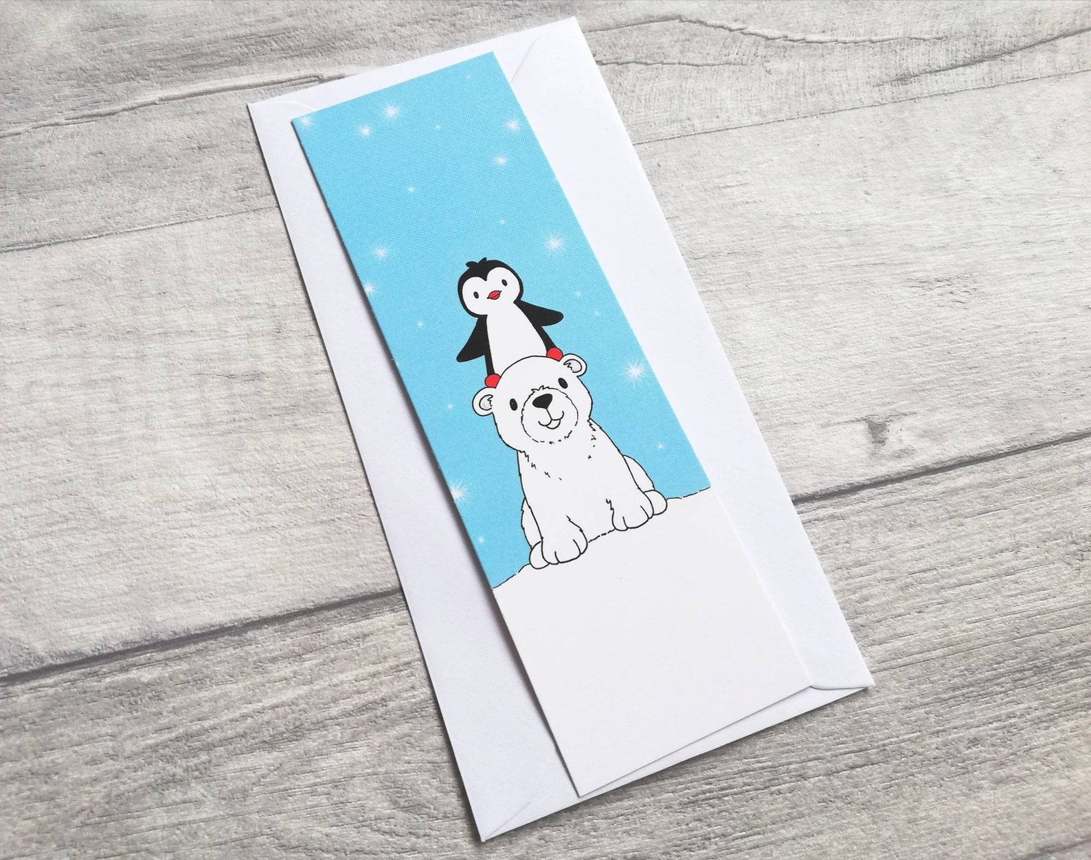 Penguin and Polar Bear Bookmark Penguin Page Marker Polar - Etsy UK