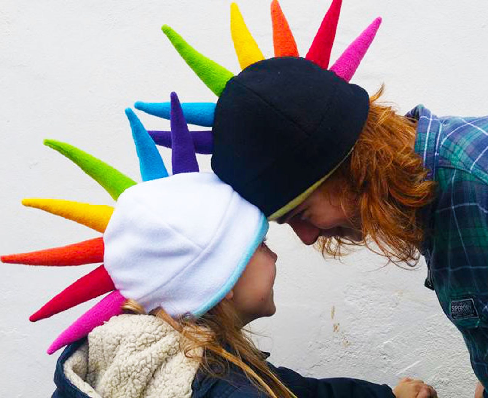 Rainbow Spike Mohawk Hat - Etsy