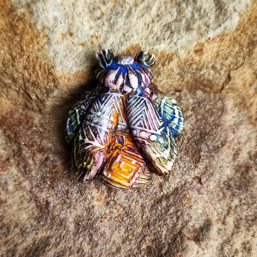 Polymer Clay Moth Bead - Etsy