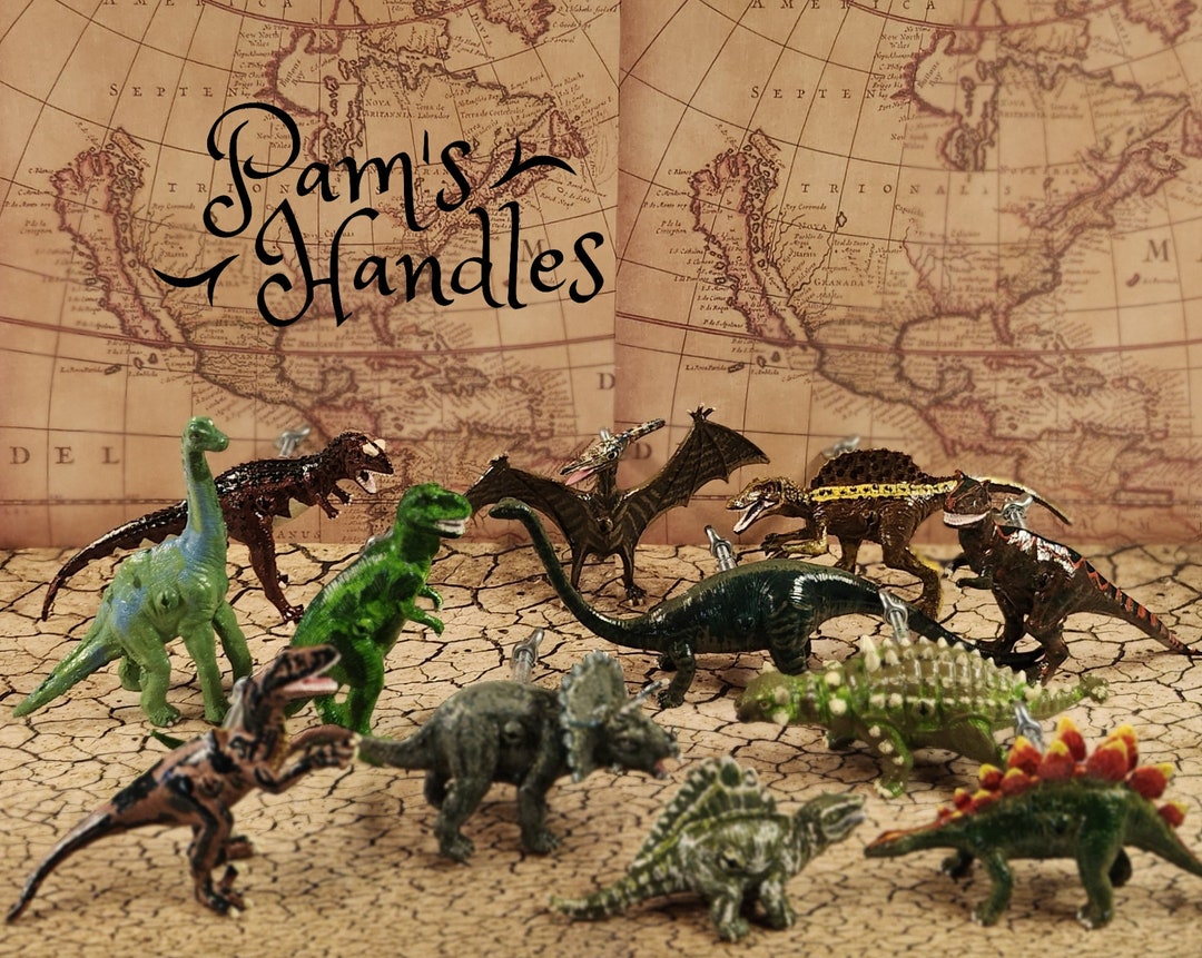 Dinosaur Handles 12 With Allosaurus - Etsy