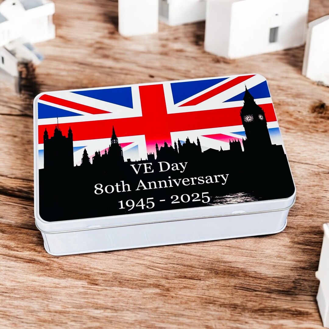 VE Day Cream Tea for Two in a Commemorative Tin, Limited Edition Tin ...