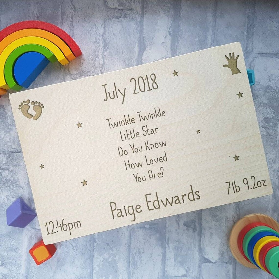 Memory Box New Born Memory Box Personalised Engraved Poem - Etsy UK