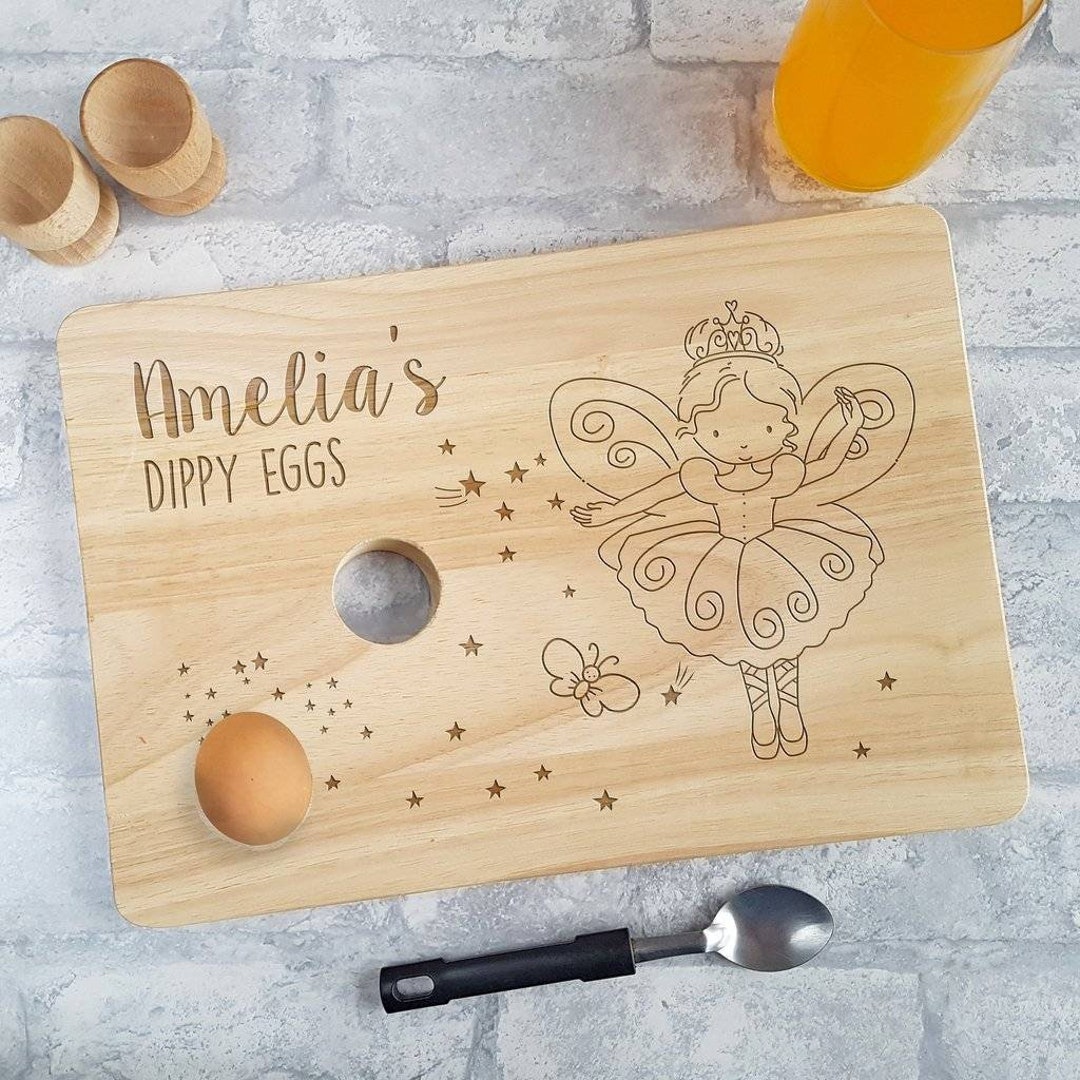 Egg Board, Fairy Personalised Egg Board, Egg and Soldiers, Breakfast ...