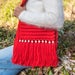 Amazing Red Macrame Beaded Purse With Fringe - Etsy