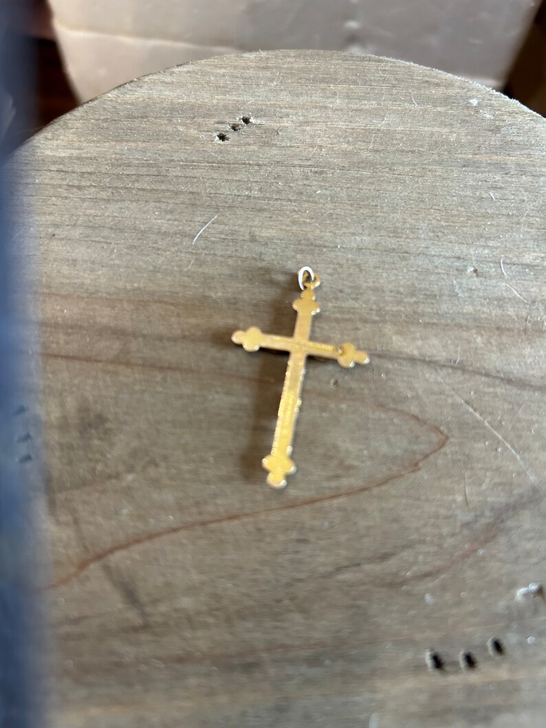 Vintage Black Hills Gold Cross Medal - Etsy