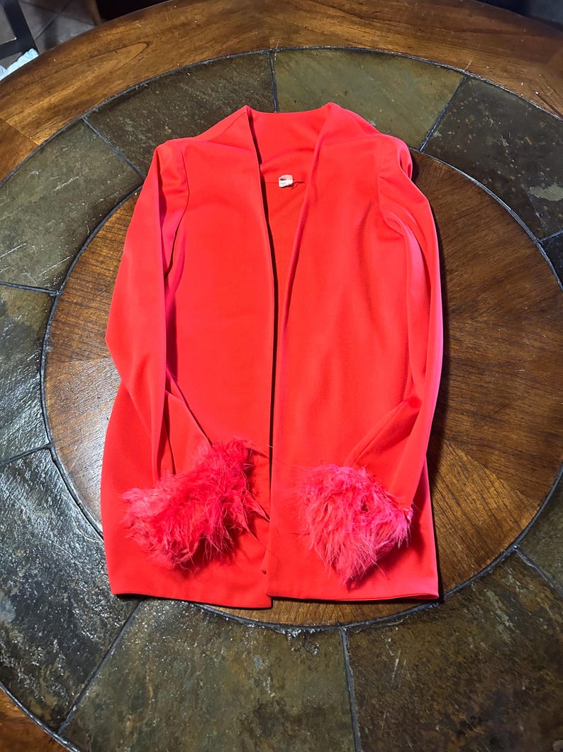 Vintage Red Dress and Jacket Hostess Apparel Lounging - Etsy
