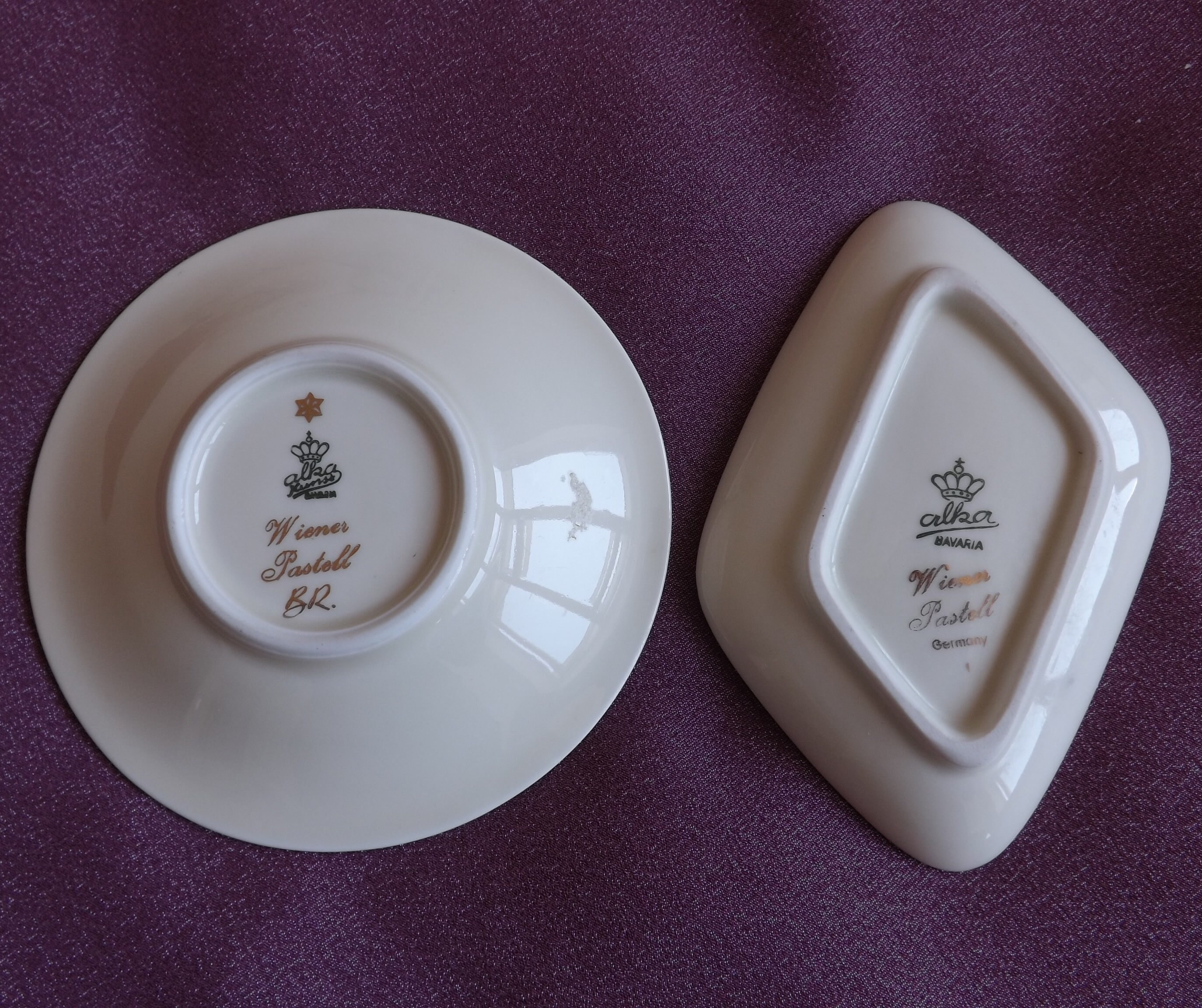 ALKA KUNST BAVARIA Set of 3 Vintage Plates Wiener Pastell - Etsy